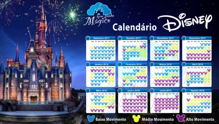 Calendario-disney - Viagens Disney